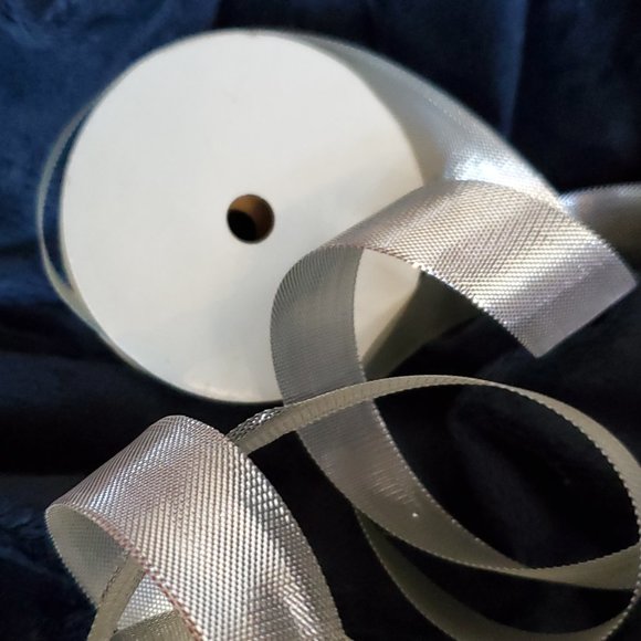 WFR Ribbon | Office | Vintage Wfr Fabric Ribbon Silver Metalic Woven ...